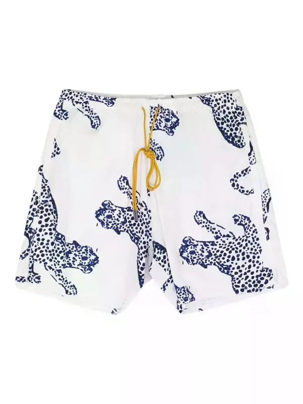 Rhude Animal-print Swim Shorts - White