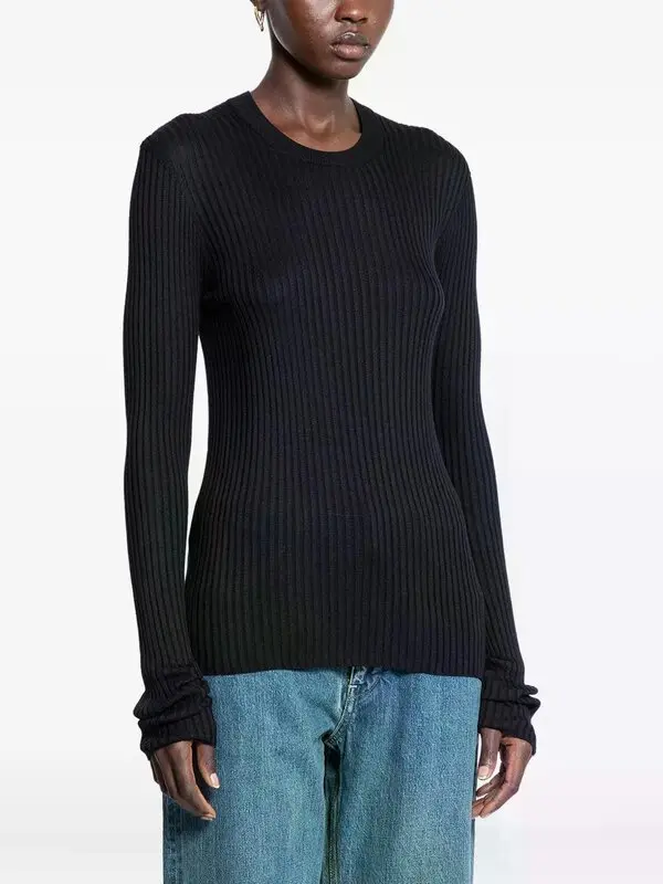 JIL SANDER Long-sleeve Ribbed-knit Top