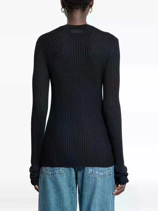 JIL SANDER Long-sleeve Ribbed-knit Top