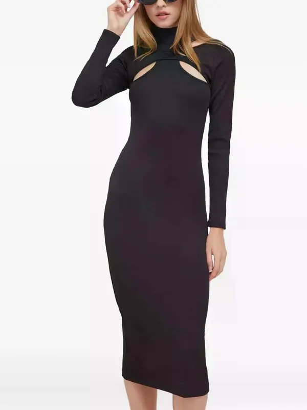 Hugo Cut-out Turtleneck Midi Dress