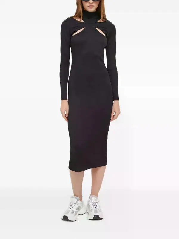 Hugo Cut-out Turtleneck Midi Dress