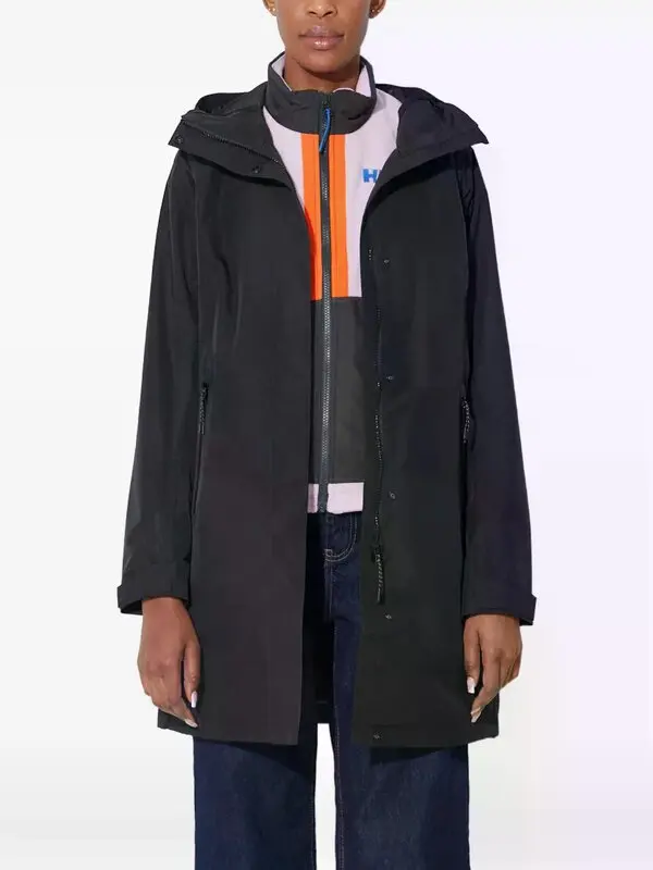 Helly Hansen Voyage Hooded Rain Coat - Black