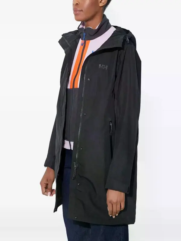 Helly Hansen Voyage Hooded Rain Coat - Black