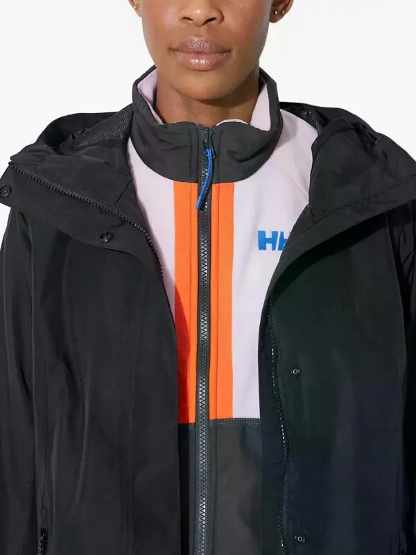 Helly Hansen Voyage Hooded Rain Coat - Black