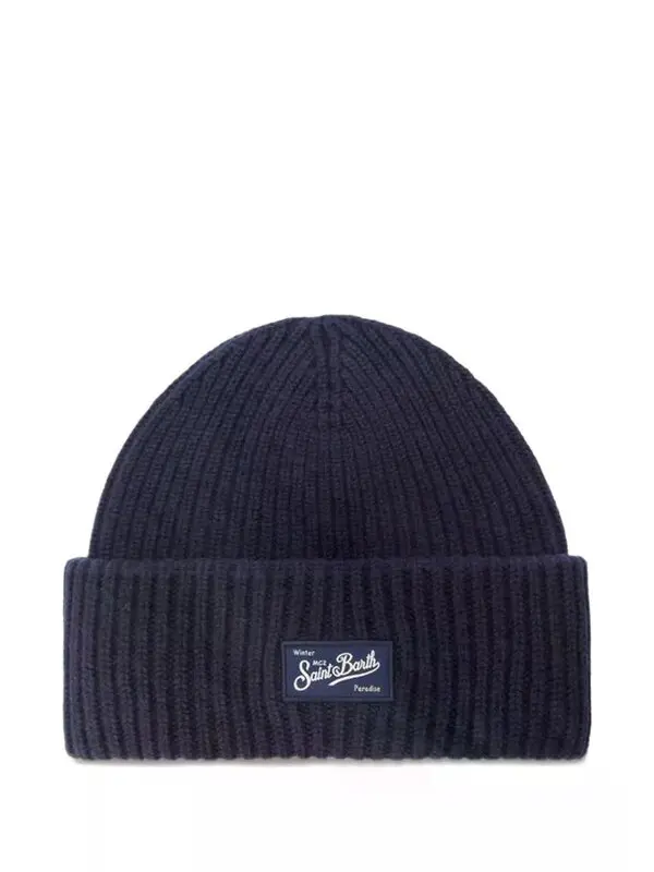 MC2 SAINT BARTH Berry Ribbed Beanie - Blue