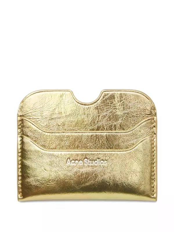 Acne Studios Leather Cardholder - Gold