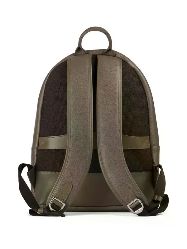 DOUCAL'S Leather Zipped Backpack - Brown