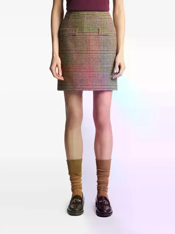 FAY Checked Mini Skirt