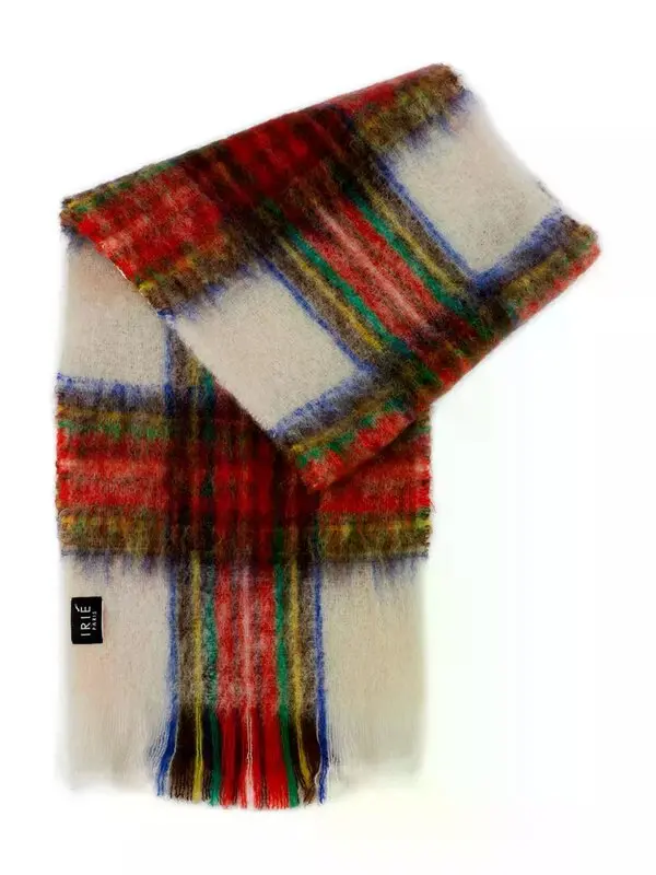 IRIE' Plaid-pattern Scarf - White