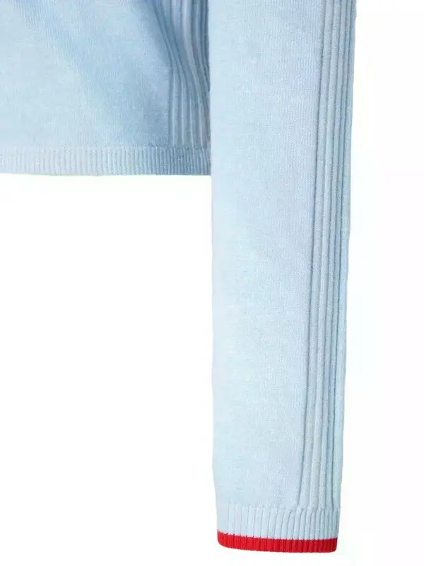 Casablanca Zip Embroidered Cardigan