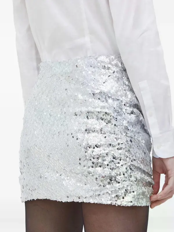 HERSKIND Sequin-embellished Mini Skirt