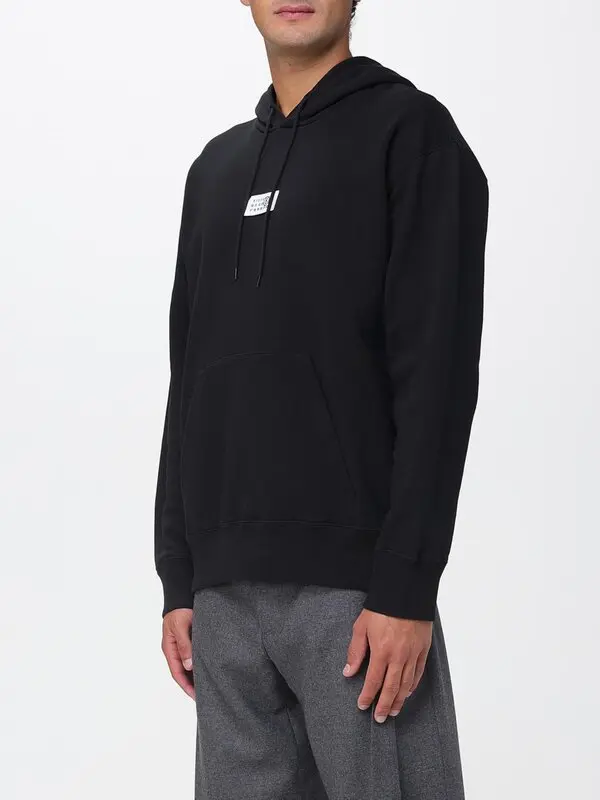 MAISON MARGIELA Oversized Logo Hoodie - Black