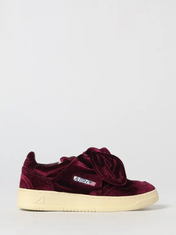AUTRY Velvet Sneakers - Burgundy