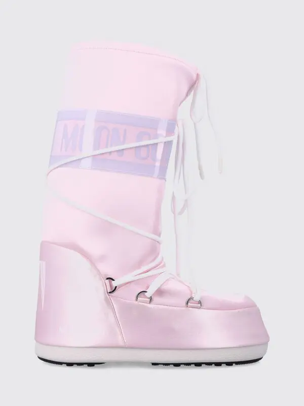 Moon Boot Lace Up Boots - Pink