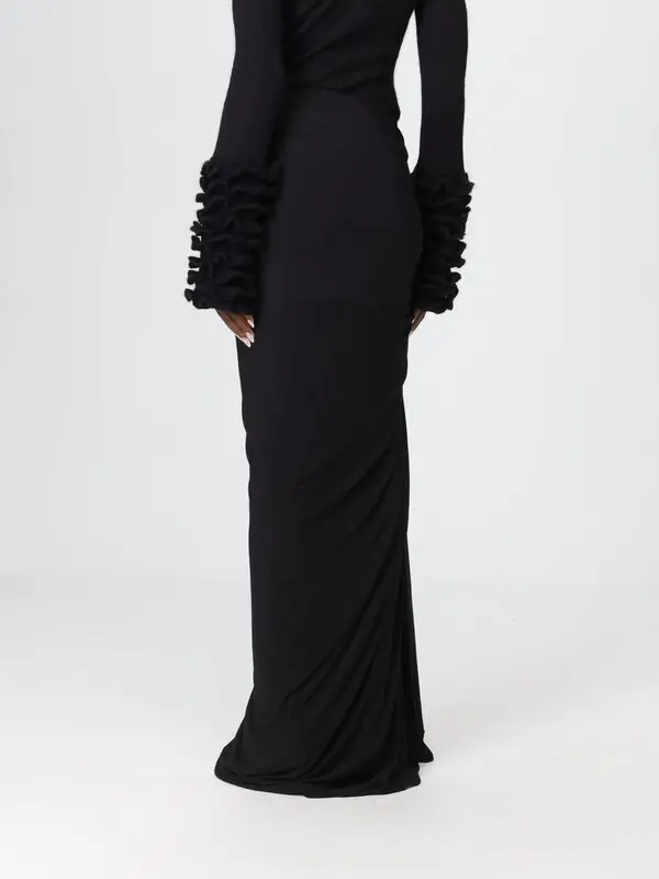 Alaïa Ruched Maxi Skirt - Black