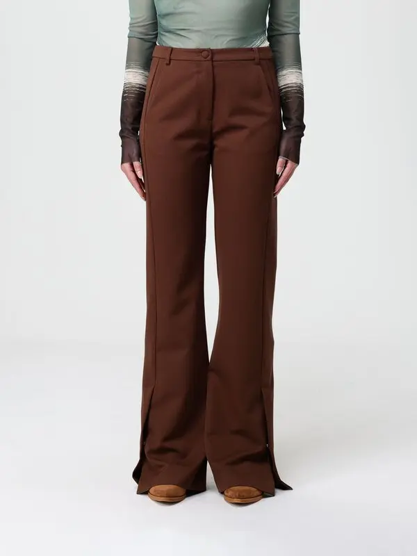 Patrizia Pepe Flare Trousers - Brown