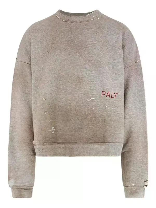 PALY Distressed Crew-neck Sweatshirt