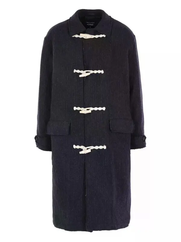 Comme Des Garçons Pinstripe Toggle Coat