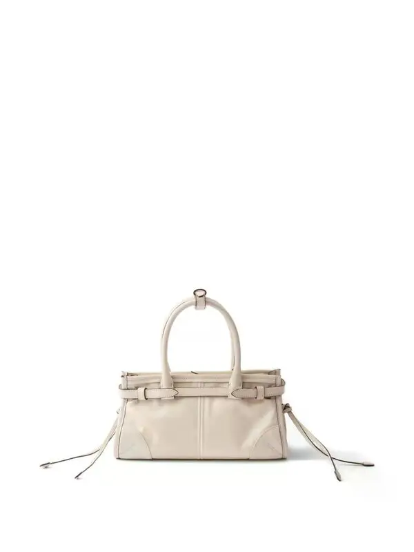 Prada Leather Mini Tote Bag - Neutrals