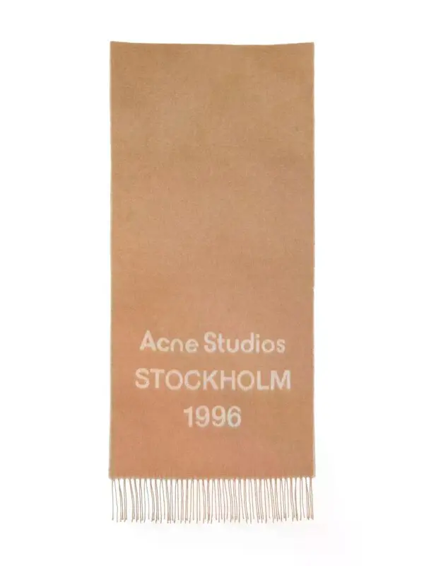 Acne Studios Fringed Scarf - Brown