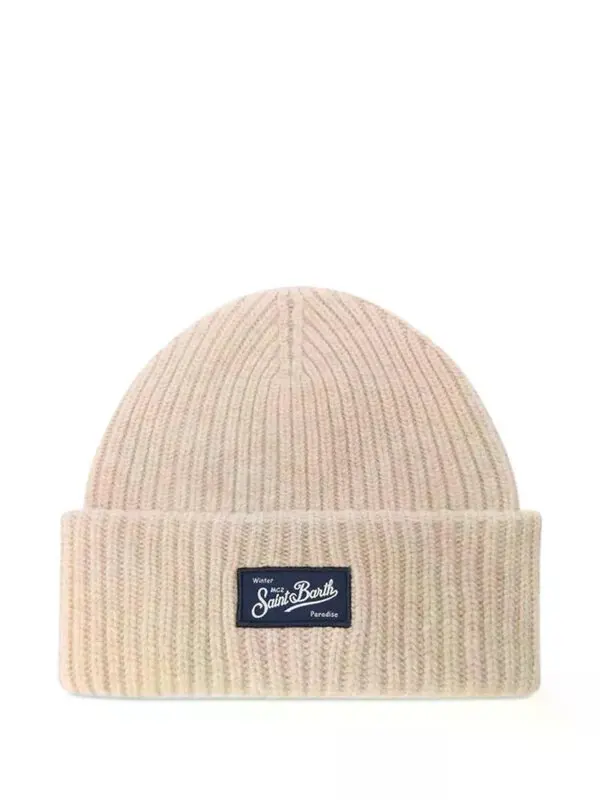 MC2 SAINT BARTH Berry Ribbed Beanie - Neutrals