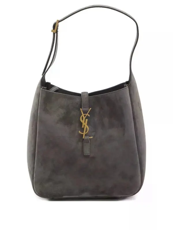 Saint Laurent Le 5 À 7 Small Suede Bag - Grey