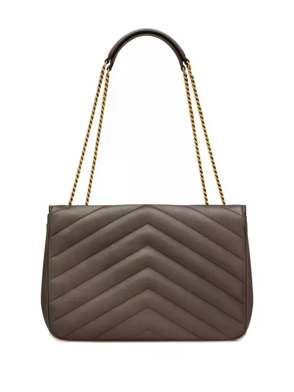 Saint Laurent Loulou Large Chain Shoulder Bag - Grey