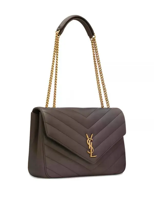Saint Laurent Loulou Large Chain Shoulder Bag - Grey