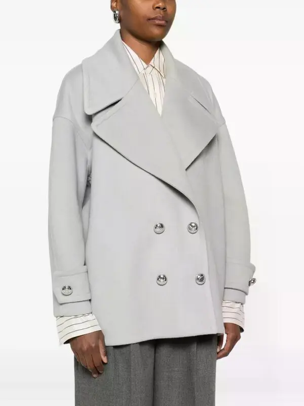 Loewe Double-breasted Coat - Grey