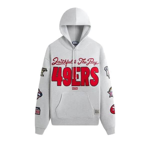 Kith For The Nfl San Francisco 49ers Faithful Vintage Hoodie - Grey