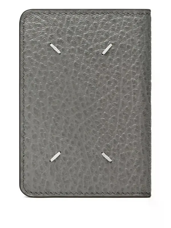 MAISON MARGIELA Embossed Grainy-leather Card Holder - Grey