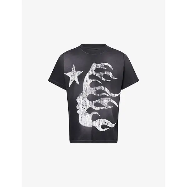 HELLSTAR Classic Short-sleeves Cotton-jersey T-shirt - Black