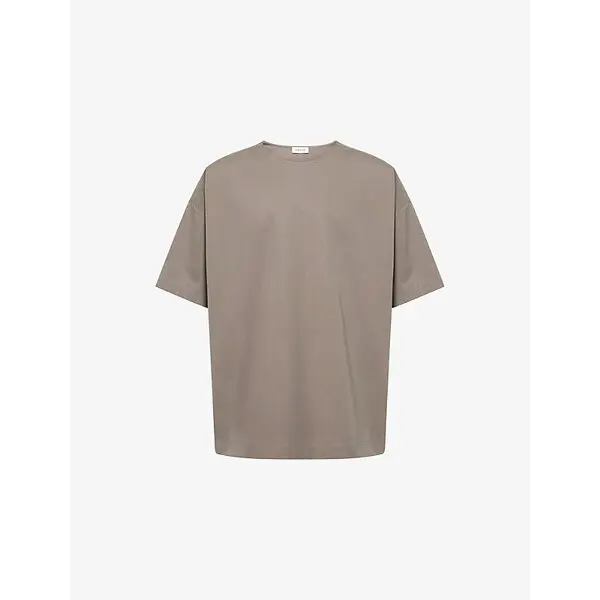 Fear Of God Oversized Short-sleeves Cotton-blend T-shirt - Willow