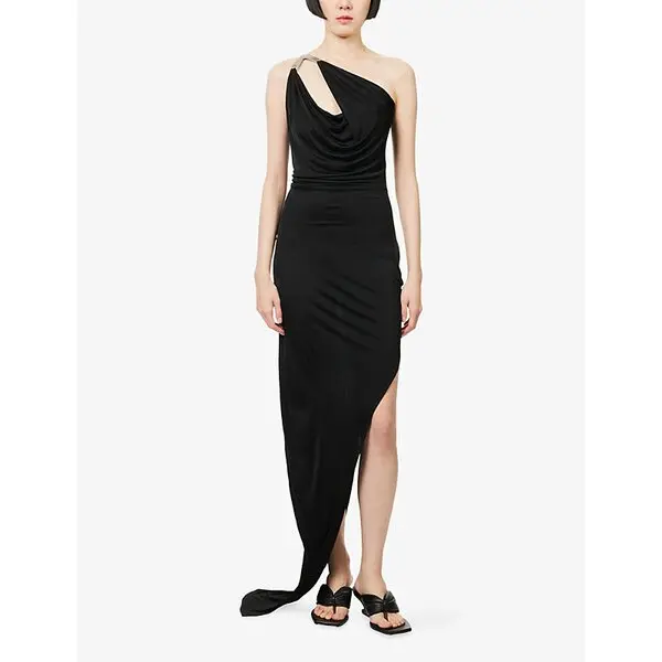 Rick Owens Hydra Aaliyah Jersey Gown - Black | Editorialist