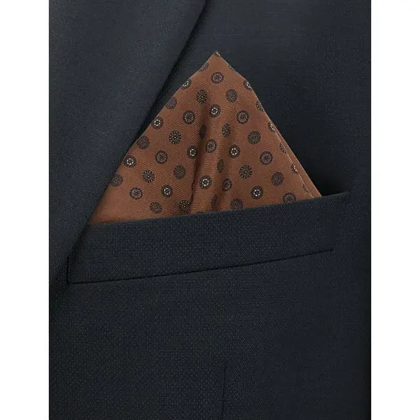 Dunhill Circular-print Silk Pocket Square