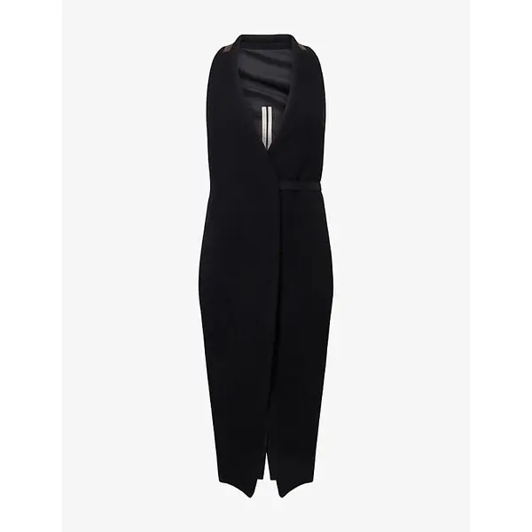 Rick Owens Cyclops Sleeveless Long Wool Coat