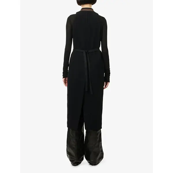 Rick Owens Cyclops Sleeveless Long Wool Coat