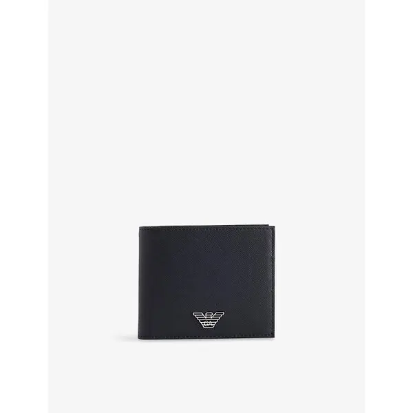 Emporio Armani Logo-embellished Leather Wallet - Black