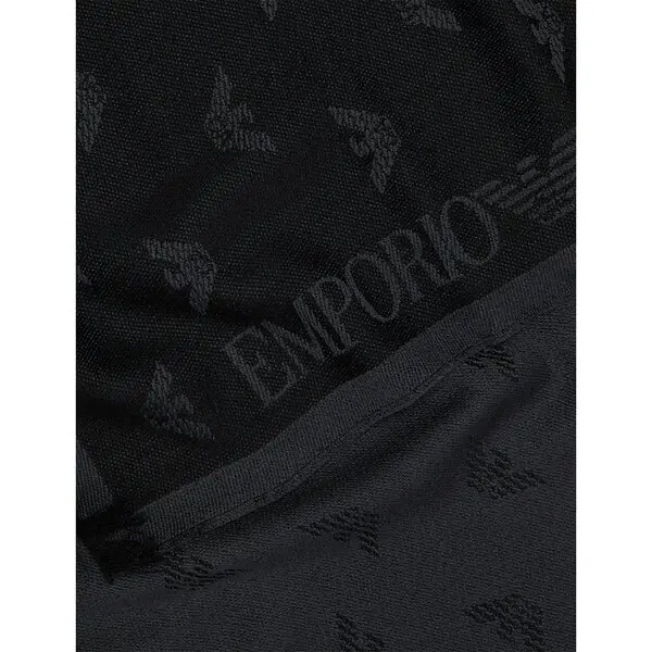 Emporio Armani Monogram Wool Scarf