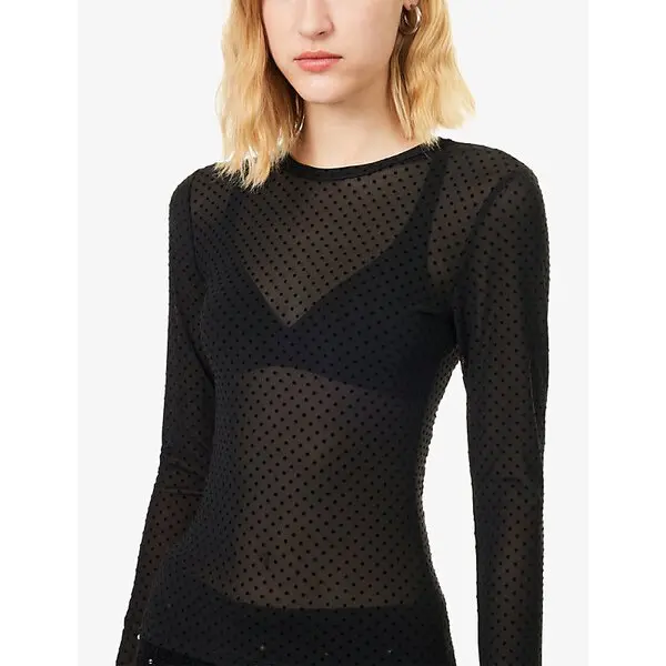 FRAME Mesh Polka Dot Top