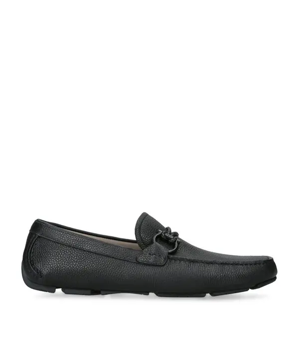 FERRAGAMO Leather Front Driving Loafers