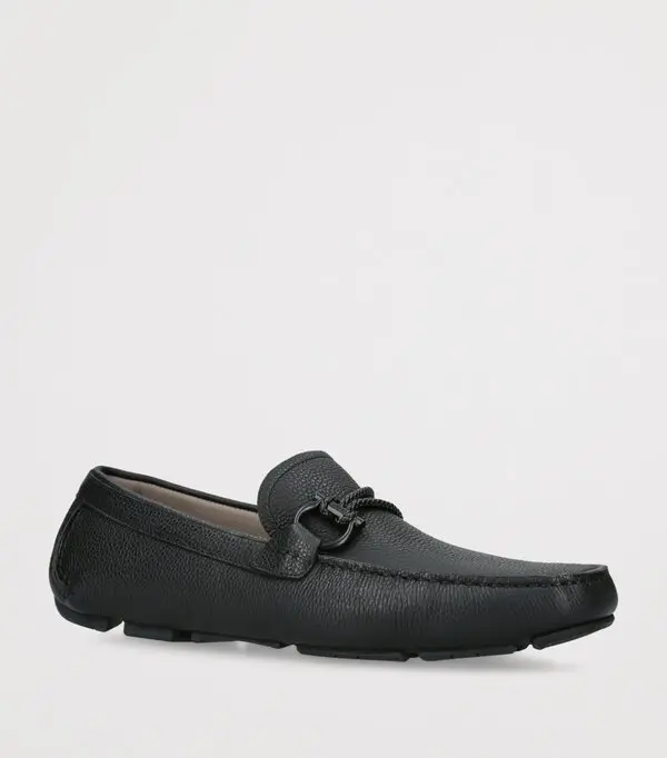 FERRAGAMO Leather Front Driving Loafers