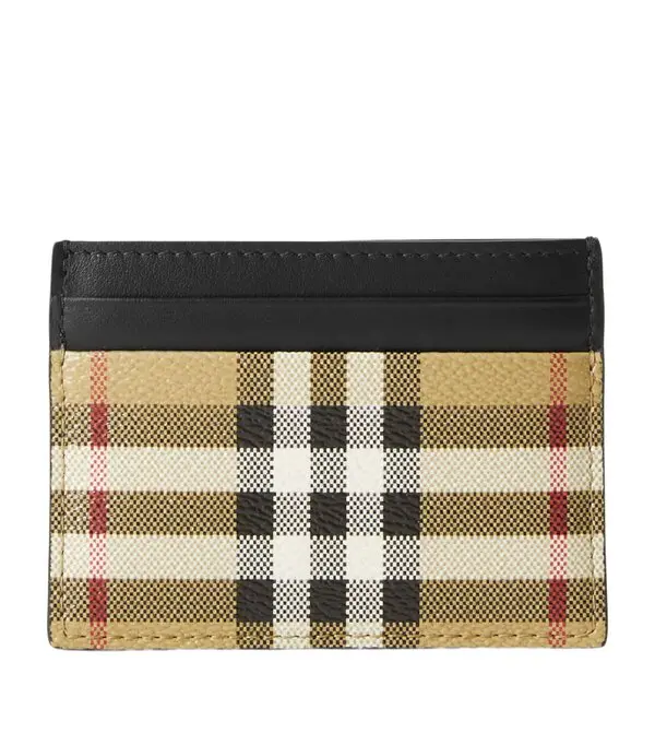 Burberry Check Card Holder - Beige
