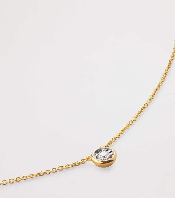 Monica Vinader Vermeil And Diamond Necklace - Gold
