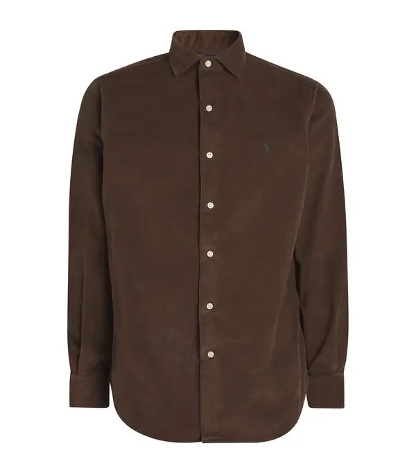 Ralph Lauren Cotton Corduroy Custom Fit Shirt - Brown
