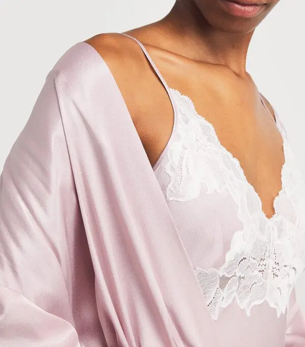 BOCAN Satin Lace-trim Heidi Robe
