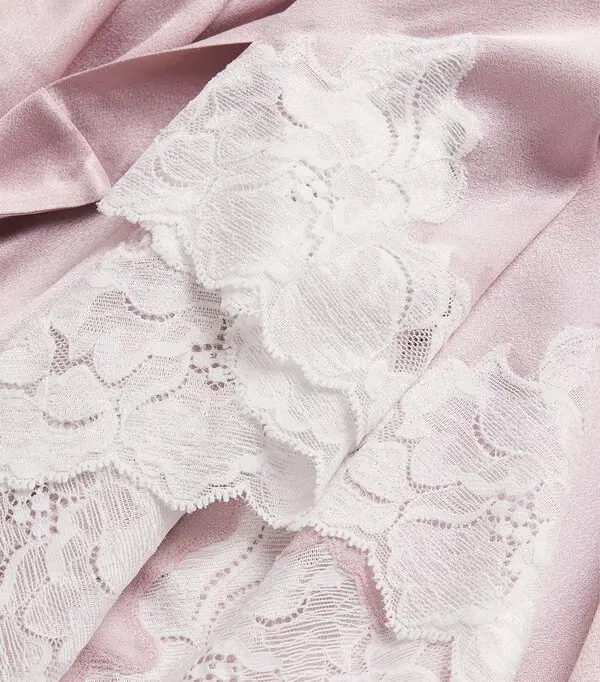 BOCAN Satin Lace-trim Heidi Robe
