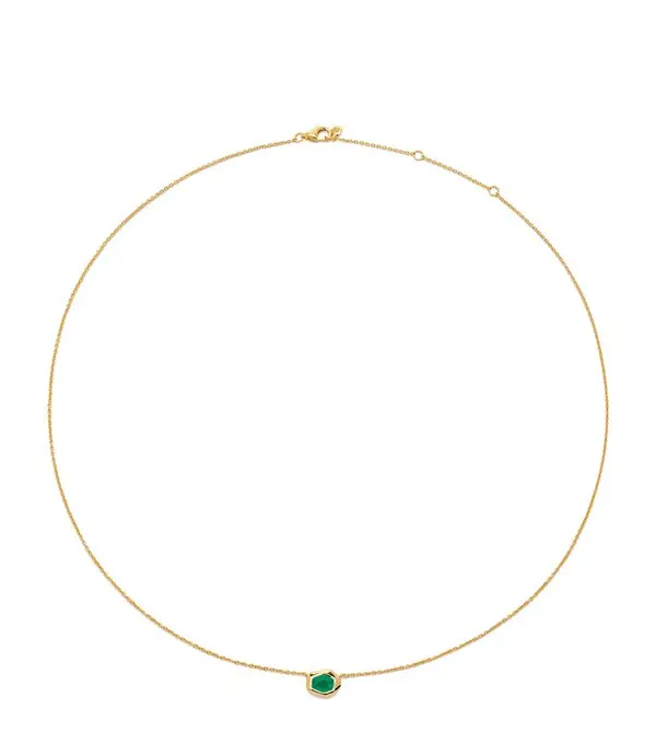 Monica Vinader Small Vermeil And Onyx Odyssey Necklace - Gold