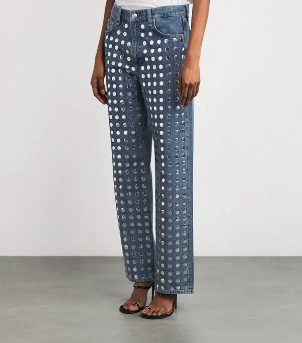 Rag & Bone Shea Studded Straight Jeans