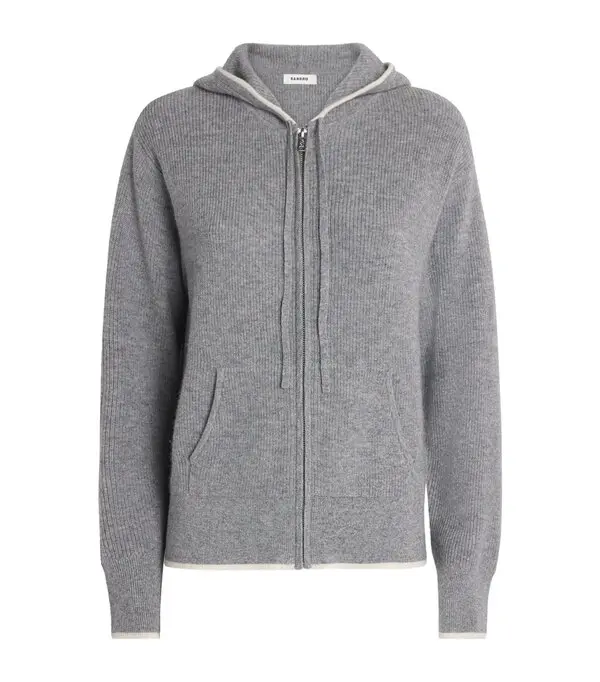 Sandro Wool Zip-up Hoodie